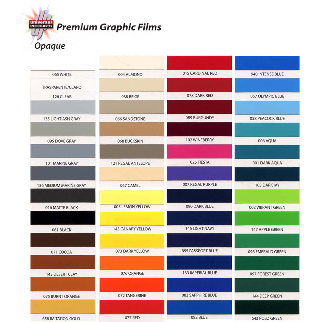 Universal Products Premium Cast Opaque Vinyl, Universal Products Vinyl ...